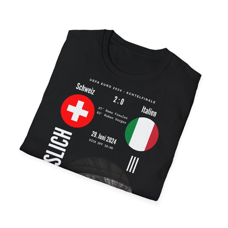 UEFA EURO 2024 - Erinnerungs Shirt - Schweiz - Italien (Neu und ...