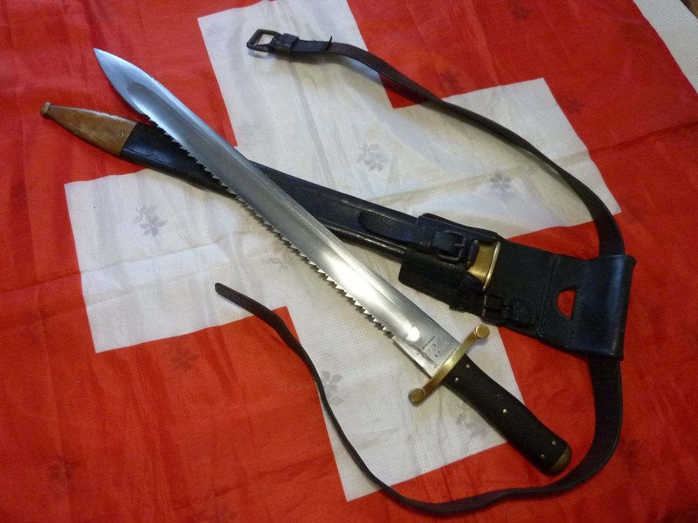 Faschinenmesser 1878 SIG Gurt, Bajonett Säbel Militärmesser | Kaufen auf Ricardo