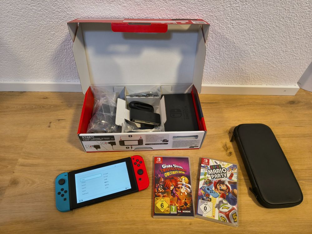 Nintendo Switch V2 Set mit Spielen und Zubehör / Mario Party (Gebraucht ...