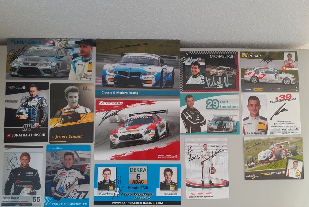 👉🏻 14 Autogrammkarten von Schweizer-Rennfahrer 👈🏻 (Gebraucht) in für ...