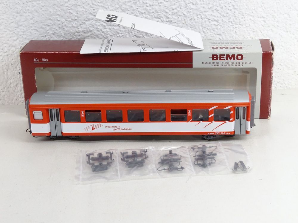 Bemo 3267 255 Personenwagen MGB, B4255, Rot, H0m, OVP | Acheter sur Ricardo