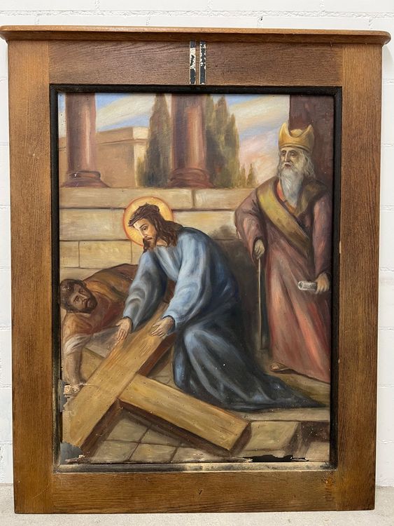 Antike Grosse Heilige Kreuzigung Gemälde Aus Kloster Nachlas (Gebraucht) in Neuhausen am ...