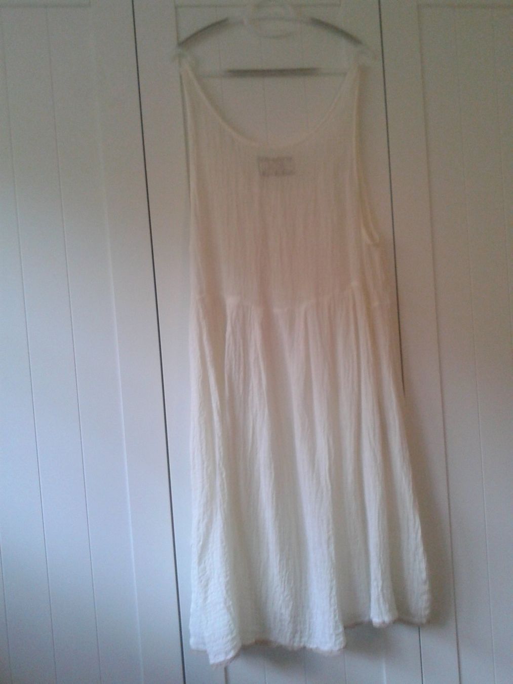 LES OURS elfenhaftes Hängerchenkleid L Leinen naturweiss NEU (Neuf ...