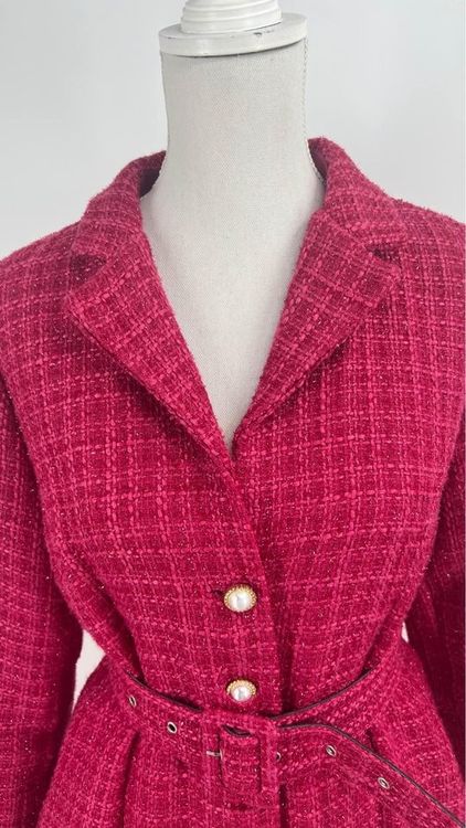 Red tweed dress, M | Kaufen auf Ricardo
