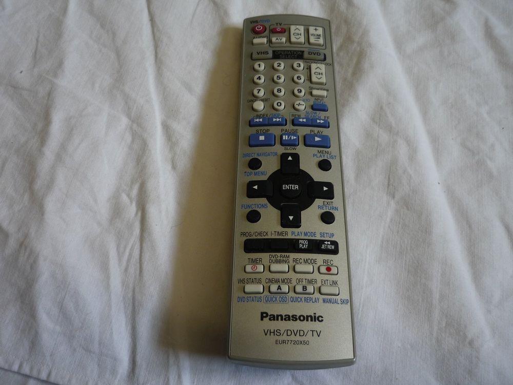 Fernbedienung Panasonic VHS DVD Remote control EUR7720X50 (Gebraucht ...
