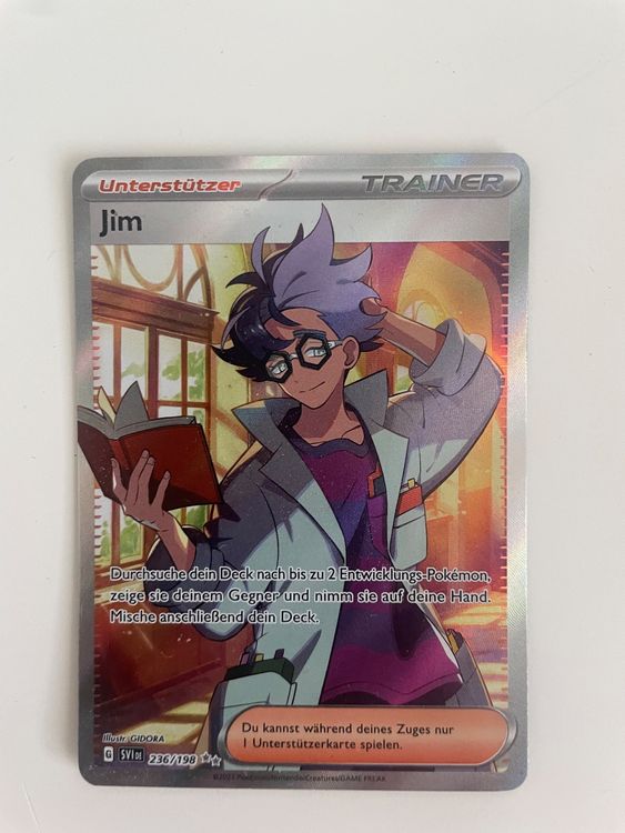 Pokemon Trainer Karte Jim auf Deutsch/Karmesin und Purpur (Gebraucht ...