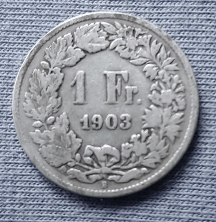 1 Franken 1903 uralte sehr rare Silbermünze ab nur 1 Fr !!! (Gebraucht) in Camignolo für CHF 3 ...