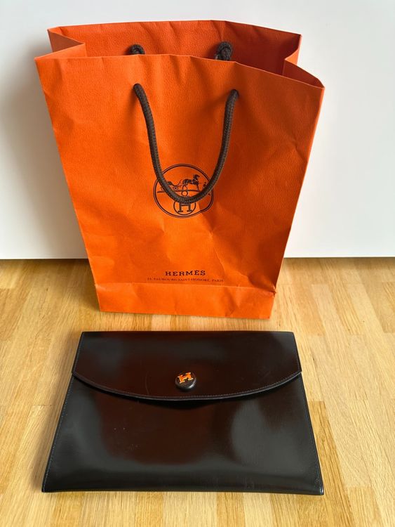 HERMES Rio Clutch Bag Vintage, 24x17cm, 80-90er | Kaufen auf Ricardo