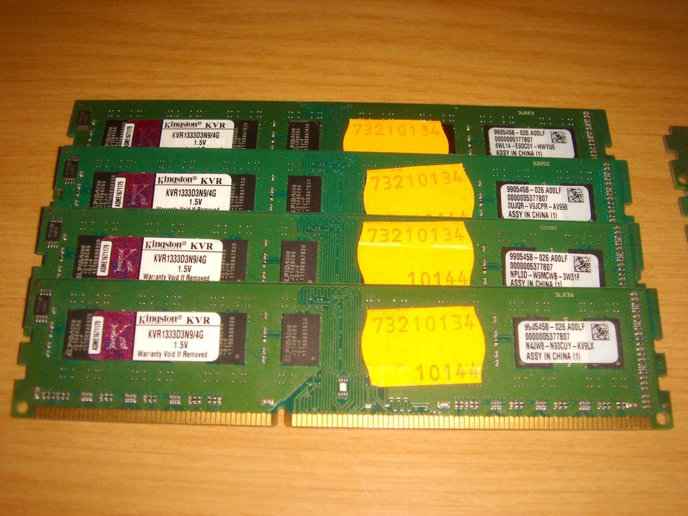 4 stück 4gb ddr3 PC3 10600 (1333). Details siehe Bildern. (Gebraucht) in St. Gallen für CHF 17 ...
