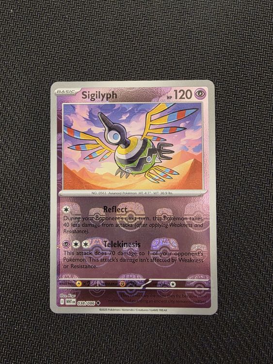 Pokémon TCG – WHT Sigilyph Masterball Reverse 038/086🇺🇸 (Neu (gemäss ...