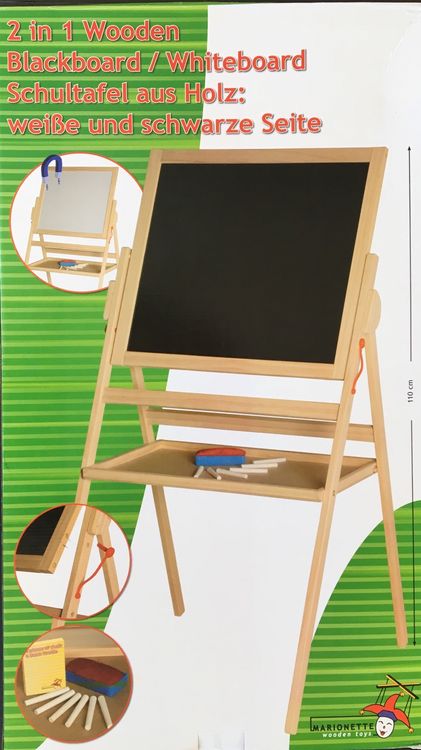 Schultafel aus Holz (Whiteboard / Blackboard) (Neu und originalverpackt ...