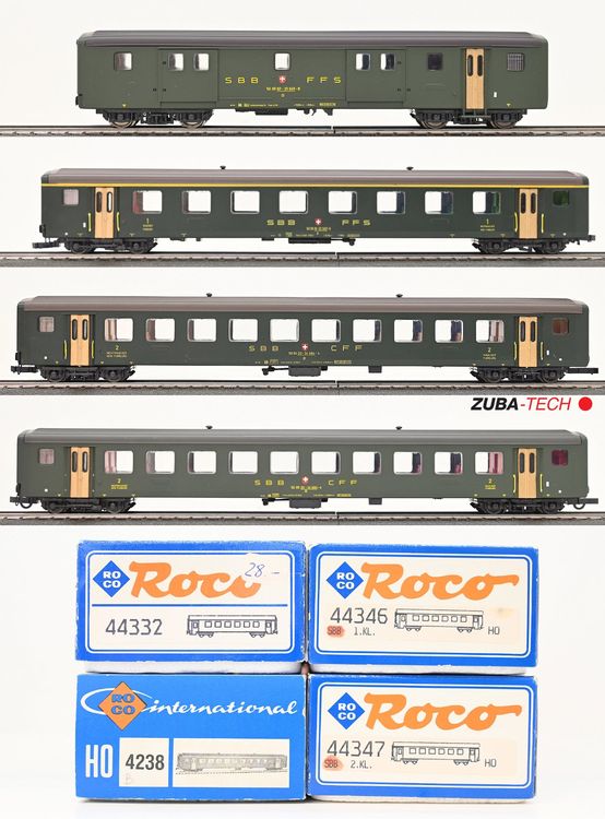 Roco 4x EW II Personenwagen der SBB H0 GS, OVP (Gebraucht) in St ...