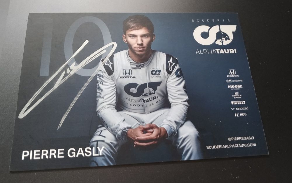 Pierre Gasly Alpha Tauri Karte original signiert (Gebraucht) in Biel ...