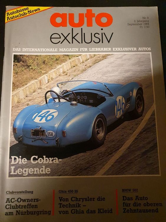 Auto Exklusiv 9/84 AC Cobra BMW 502 Saab 900 Turbo 16 xa | Kaufen auf Ricardo