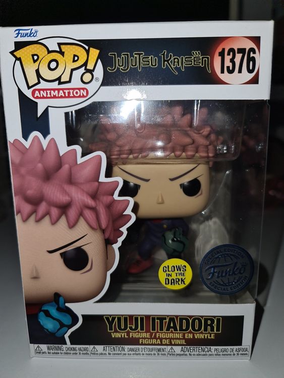 Funko Pop ! Jujutsu Kaisen Yuji Itadori 1376 GITD spécial (Neu (gemäss ...