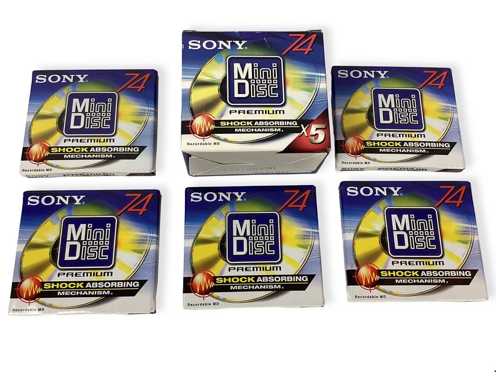 SONY Recordable Mini Disc MDW-74D 5x 74 min (Neu und originalverpackt ...