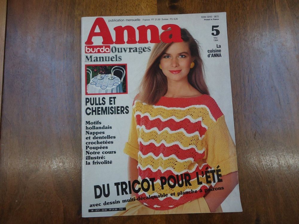Magazine vintage - Anna Burda 1984 (Gebraucht) in Vessy für CHF 2 – mit ...