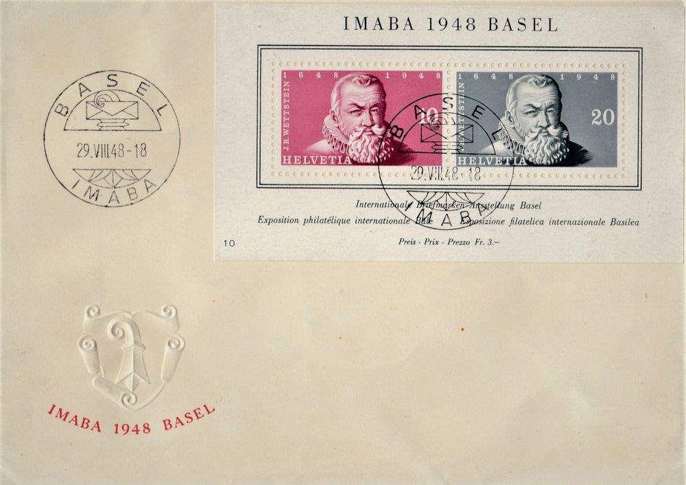 Bloc IMABA 1948 sur lettre FDC | Kaufen auf Ricardo