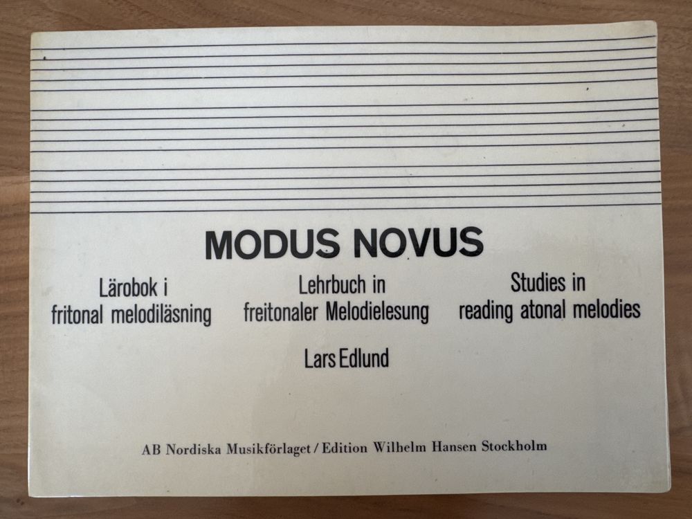 Modus Novus von Lars Edlund: Lehrbuch Melodielesung top! (Gebraucht) in ...