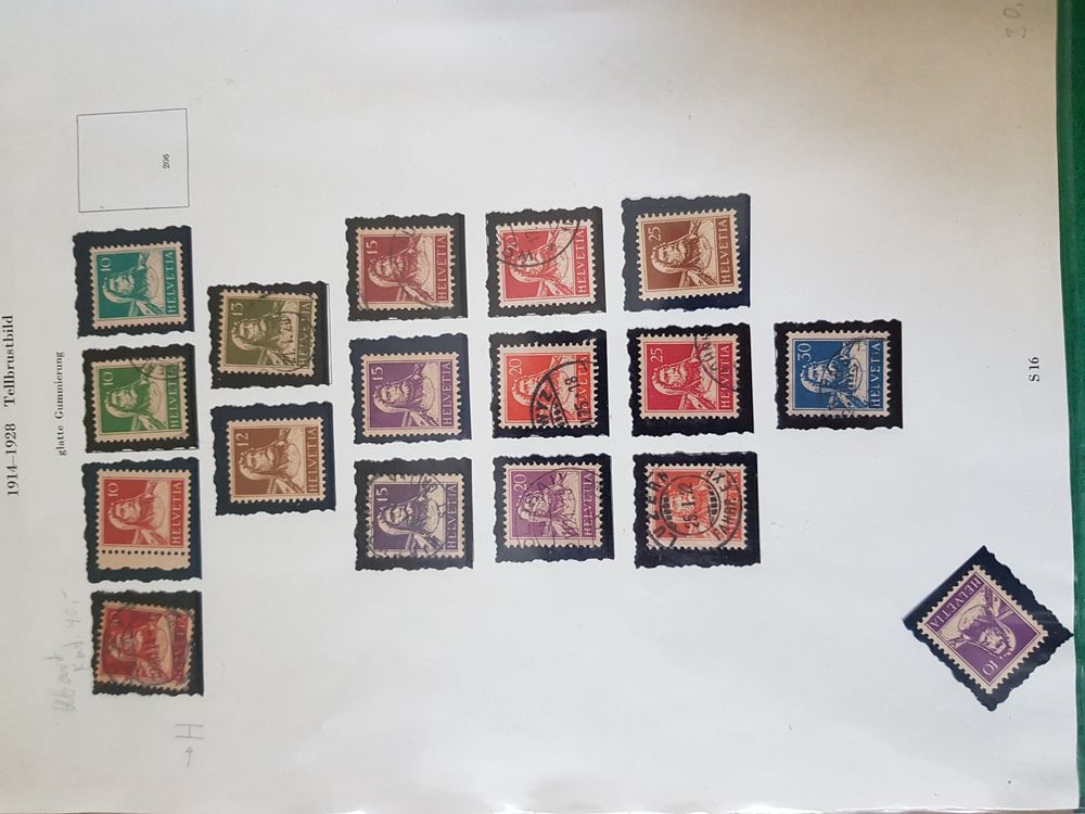 Briefmarken Schweiz 1930 Freimarken (Gebraucht) in Gutenswil für CHF 9.5 – mit Lieferung auf ...