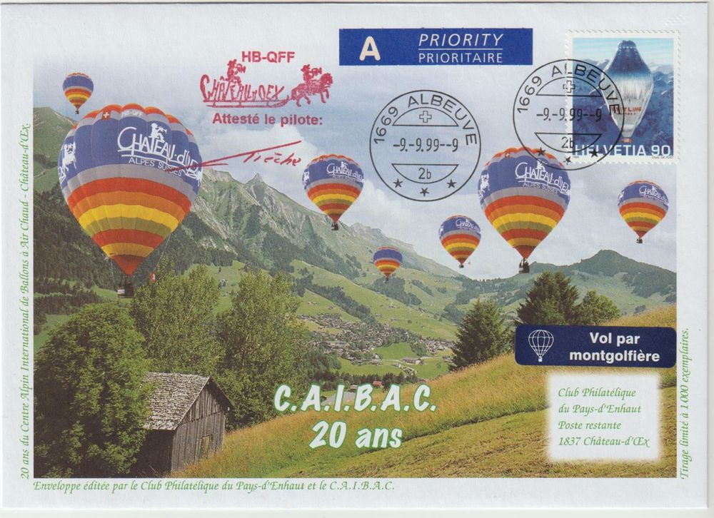 Ballon Château d'Oex 1999 Flug CAIBAC (Gebraucht) in Biel/Bienne für ...