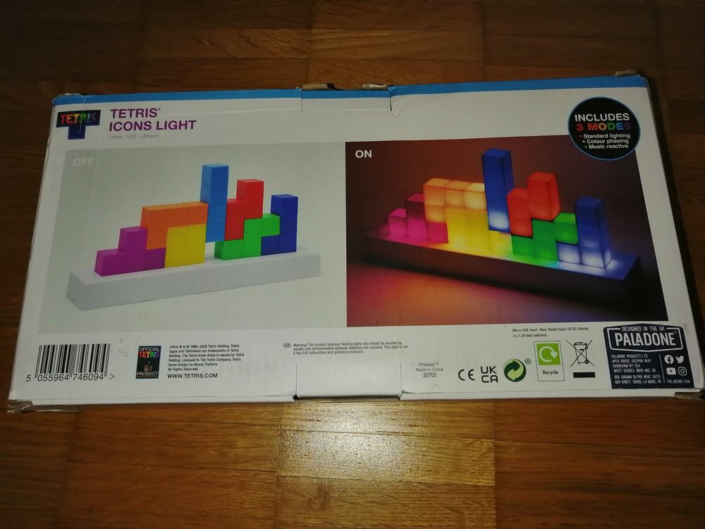 Tetris Icons Light LED-Leuchte (Mehrfarbig) PALADONE (Neu und ...