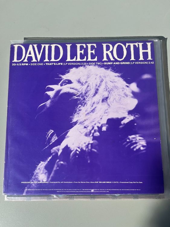 David Lee Roth – That's Life / Bump And Grind (Gebraucht) in Zofingen ...