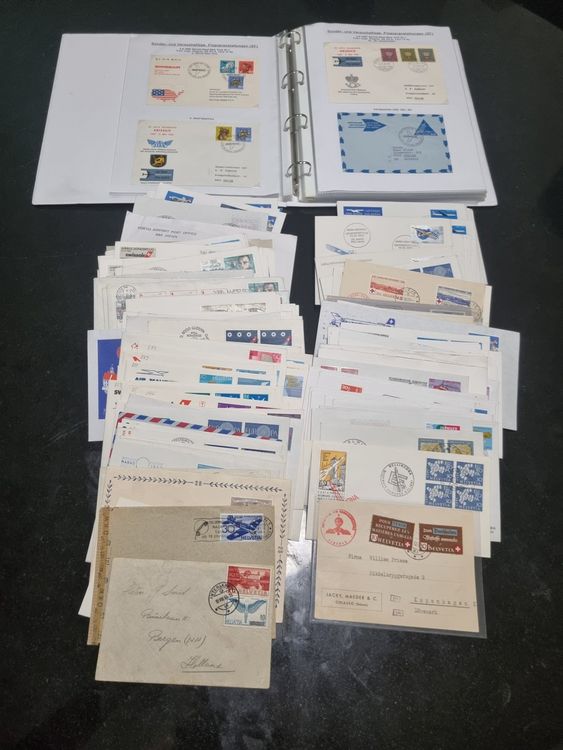 Posten mit ca. 300 Flugpost Briefe, in Album + lose (Gebraucht) in Gümligen für CHF 75 – mit ...