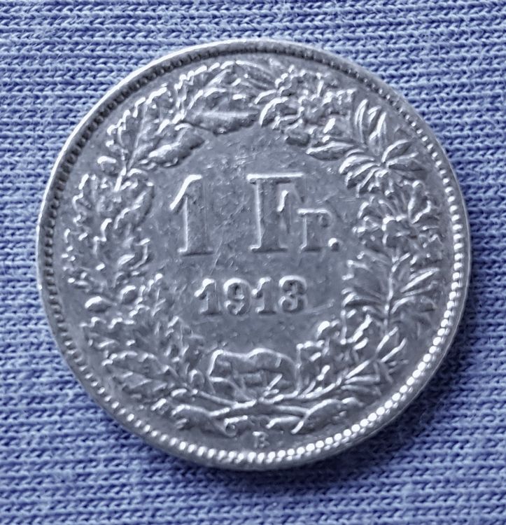 1 Franken 1913 uralte rare Silbermünze ab nur 1 Franken !!! | Kaufen auf Ricardo