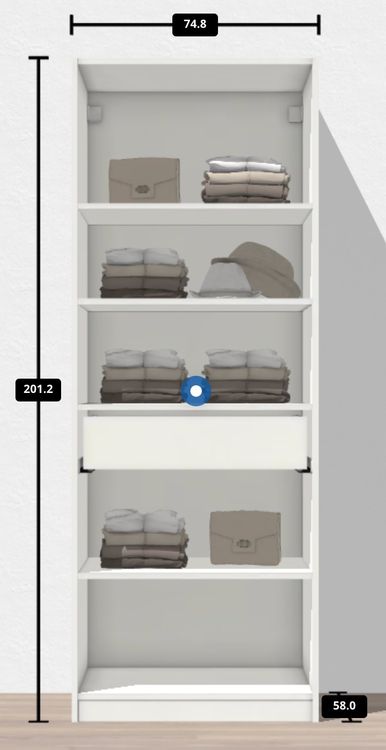IKEA PAX 75cm ohne Tür weiss (Gebraucht) in Zürich für CHF 35 – nur ...