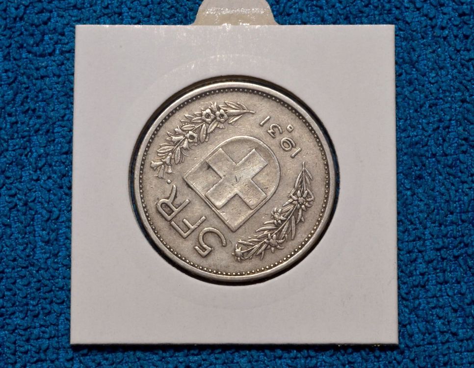 5 Franken 1931 Abart (70 Grad verdreht) (Gebraucht) in Oberglatt ZH für CHF 135 – mit Lieferung ...