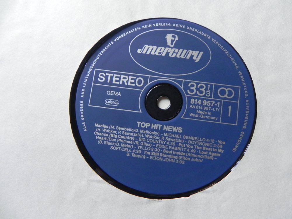 LP 14 Rock Pop Top Hits 1983 Kiss Status Quo Yello Coft Cell (Gebraucht ...