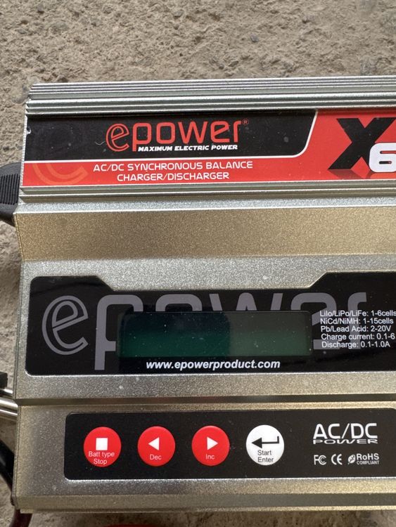 ePower X6 Ladegerät Balancer für Modellbau Akkus (Gebraucht) in Schattenhalb für CHF 25 – mit ...