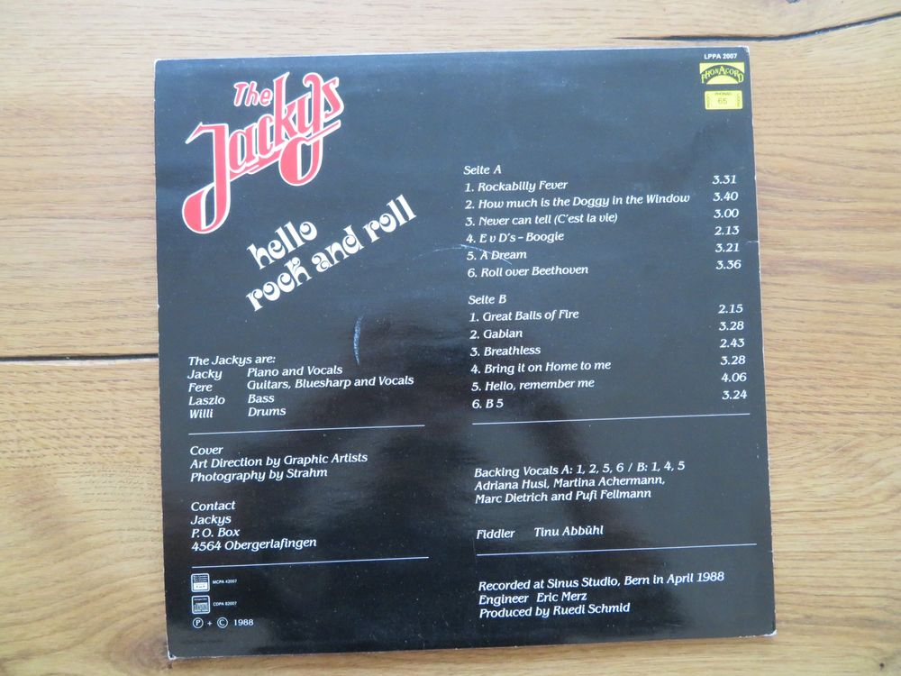 The Jackys – Hello Rock and Roll Schallplatte LP Top! (Neu (gemäss ...