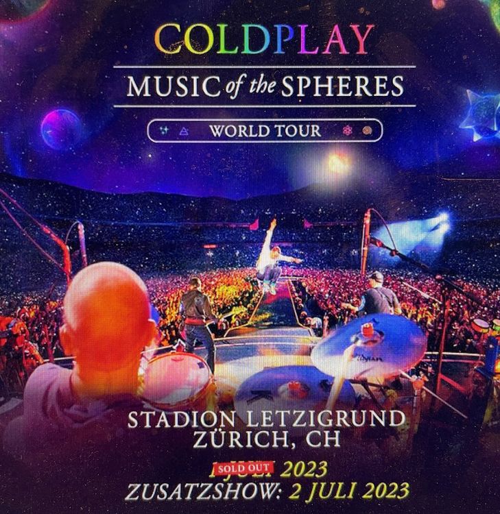 ⚠️ 1 Sitzplatz COLDPLAY Zürich 2.7.23 (Ticket geliefert) (Gebraucht) in Hirschthal für CHF 399 ...
