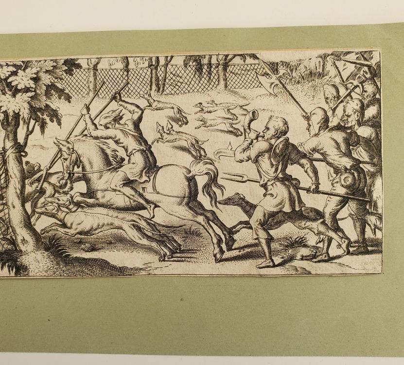 Original Meister Kupferstich Jagdszene signiert 16JH | Kaufen auf Ricardo