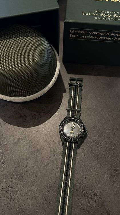 Blancpain x Swatch Scuba Fifty Fathoms "Green Abyss" (Neu (gemäss ...