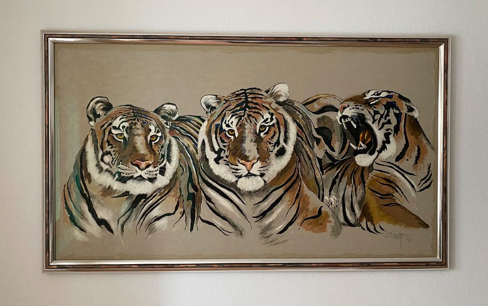 Original Bild von Rolf Knie Tiger gerahmte Serigrafie (Gebraucht) in Hägendorf für CHF 2900 ...