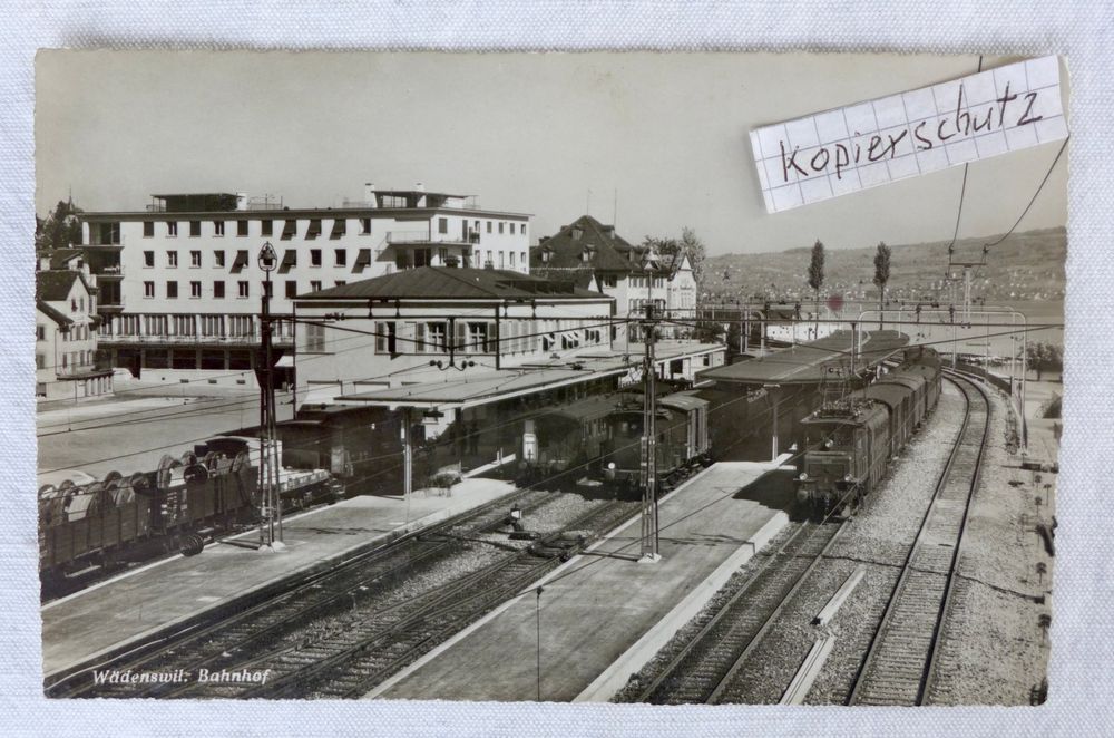 AK WÄDENSWIL ZH, Bahnhof, Züge, Wagons (Gebraucht) in Wallisellen für CHF 12 – mit Lieferung auf ...