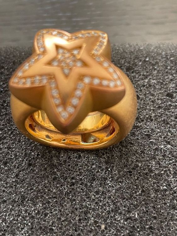 Ring Stern 750 / 18K m. Diamanten, A. Blum Zürich | Kaufen auf Ricardo