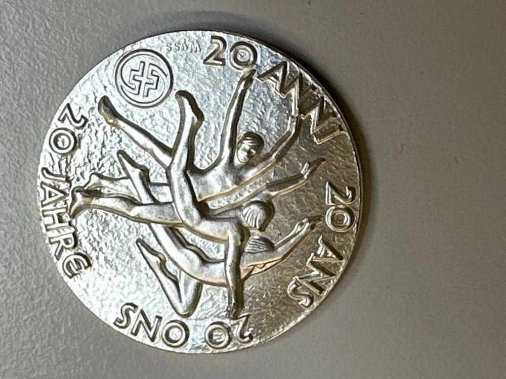Medaille Silber 999 20g 700 Jahre Schweizer Sport 1991 (Neu (gemäss Beschreibung)) in Herisau ...