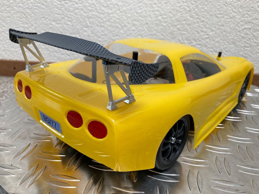 Tamiya TT-02 Chassis & Karosserie «Race Corvette Gelb» NEU! (Neu ...