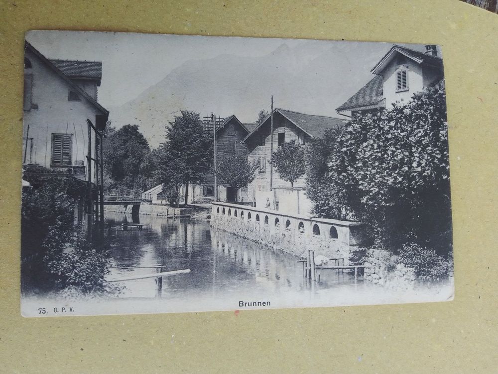 Alte PK / Brunnen - gelaufen 1908 (Gebraucht) in Brugg AG für CHF 25 – mit Lieferung auf Ricardo ...
