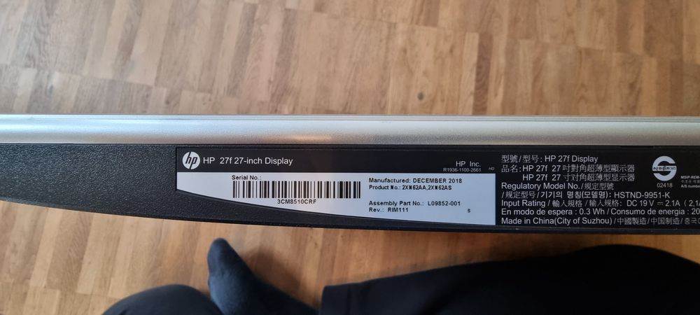 HP Monitor 27 Zoll - Top Zustand - Super Bildqualität! (Gebraucht) in ...