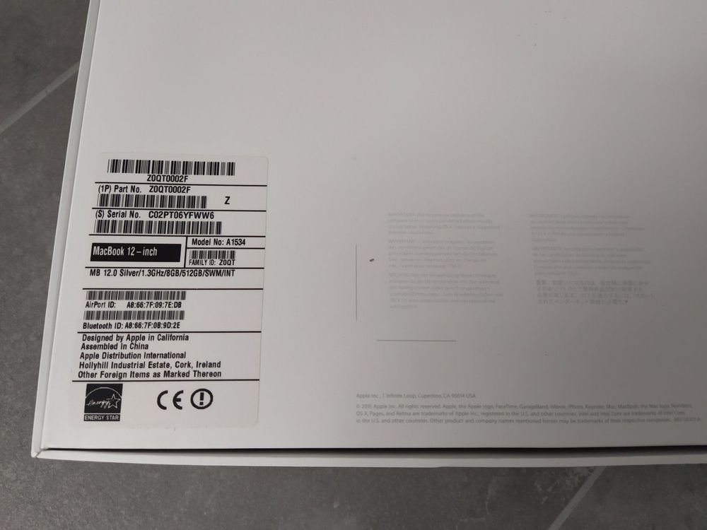Original-Verpackung MacBook 12 | Kaufen auf Ricardo