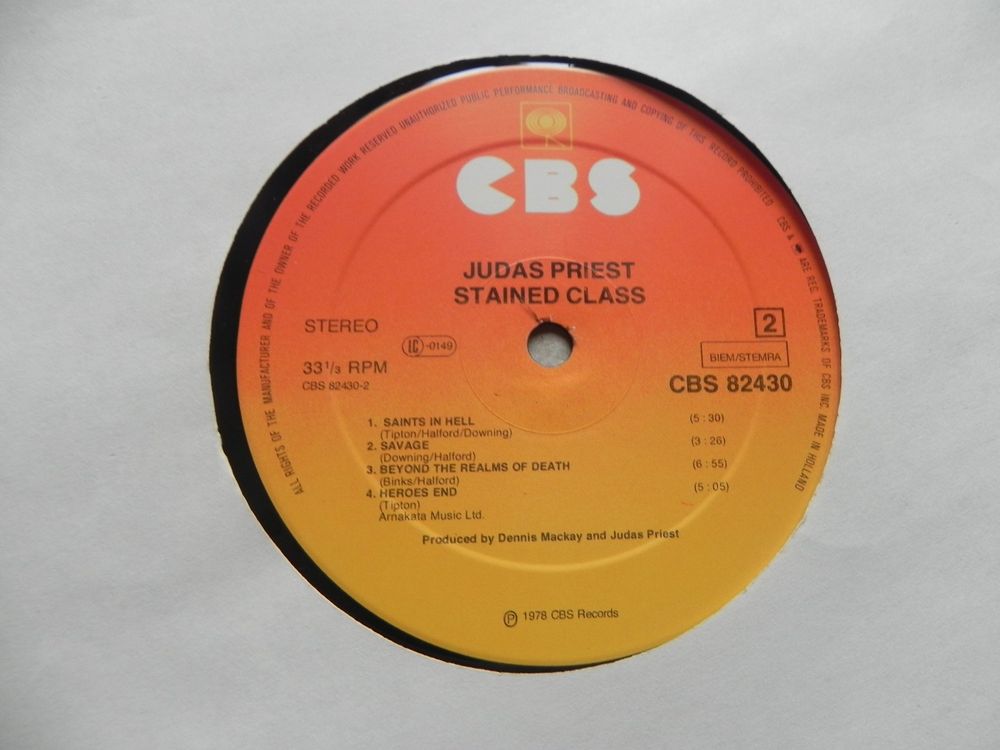 LP brit. Heavy Metal Band Judas Priest 1978 Stained Class | Kaufen auf ...