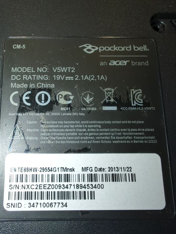 Packard Bell 15,6 laptop 💻 SSD 250GB 4gb ram (Gebraucht) in Basel für ...