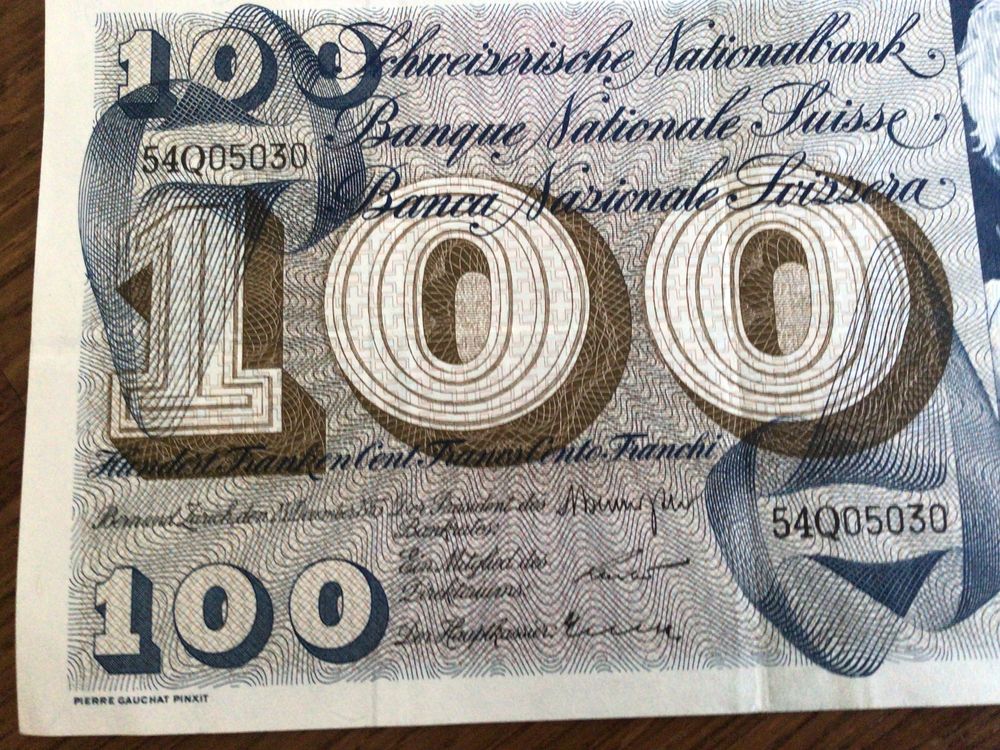 Alte 100 Franken Note 23.12.1965 gebraucht!! | Kaufen auf Ricardo