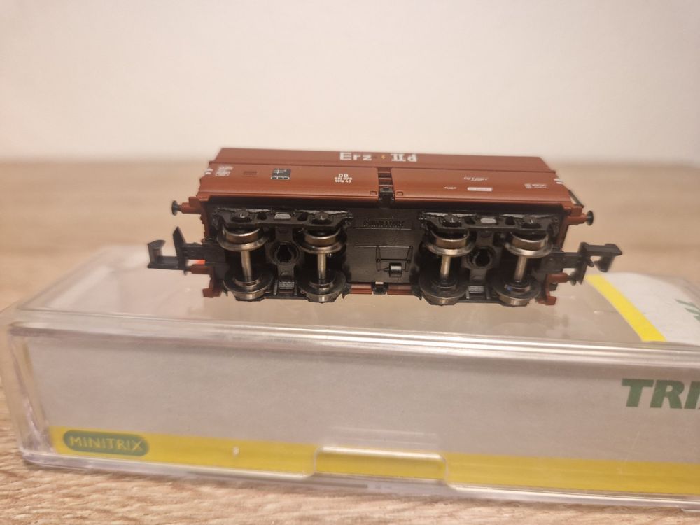 Minitrix N 15194-21 Schüttgutwagen DB OVP NEU (Neuf avec emballage d ...
