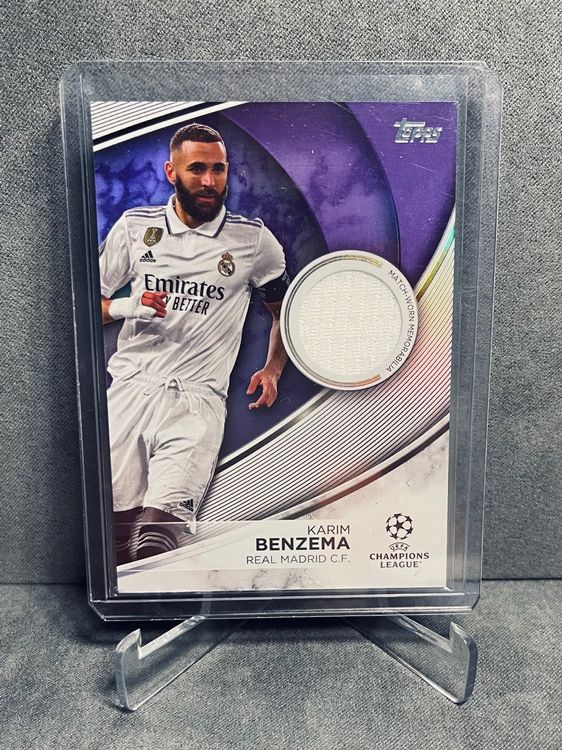 2024 Topps UEFA Karim Benzema Purple /299 Match Worn Patch (Gebraucht ...